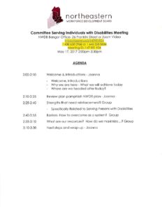 5-17-17 Agenda-Notes - Northeastern Workforce Development Board